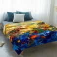 Blue Yellow Green Blanket Soft Cozy Warm Throw Blanket for Couch, Plush ...