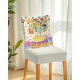 Chair Covers Set of 4, Happy Birthday Text Removable Stretchable ...