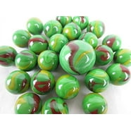 Walmart 25 Colored Round Glass Marbles Milky Way Oil Slick Metallic Toy ...