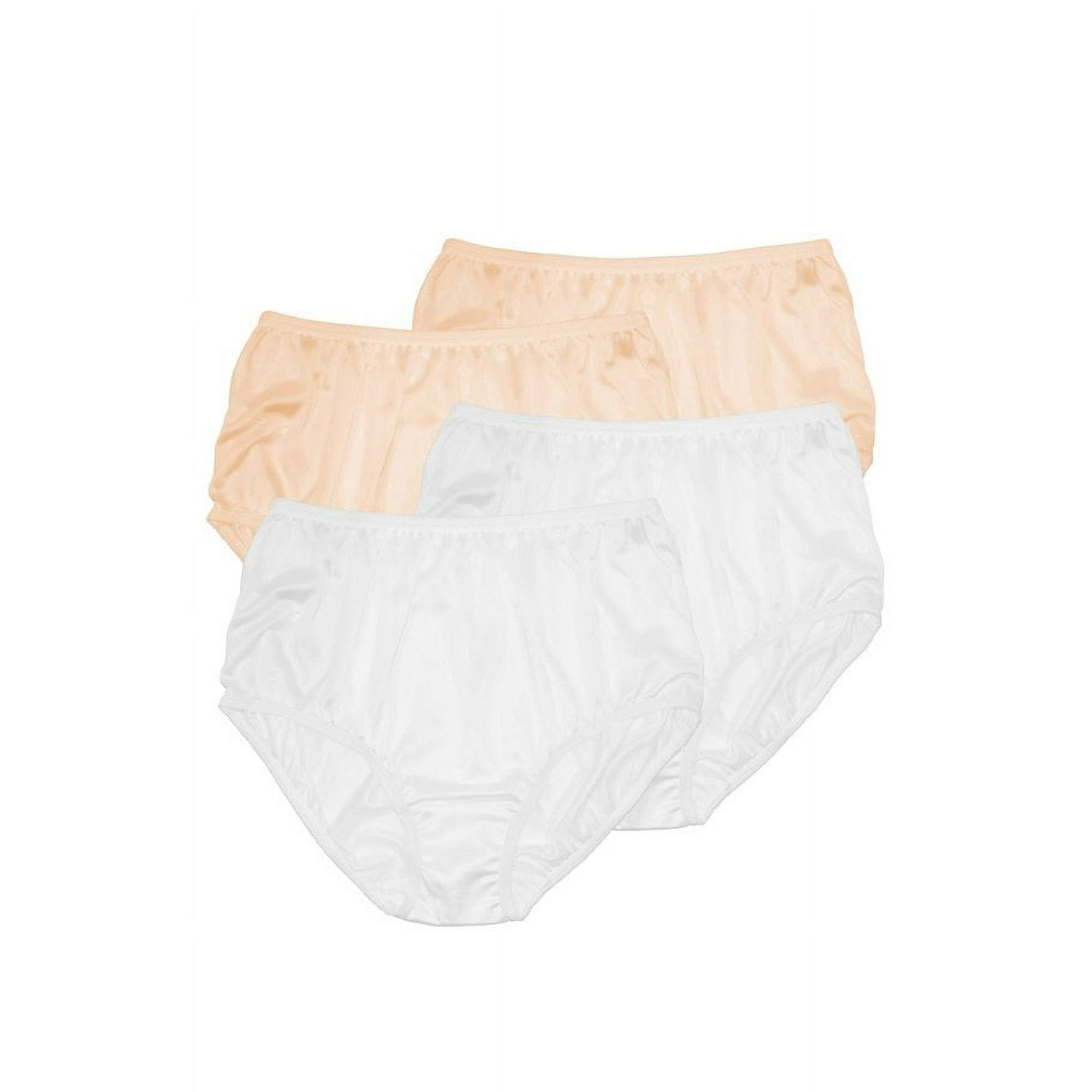Click here for Teri Lingerie Plain Jane Full Cut Nylon Brief 4-Pa... prices