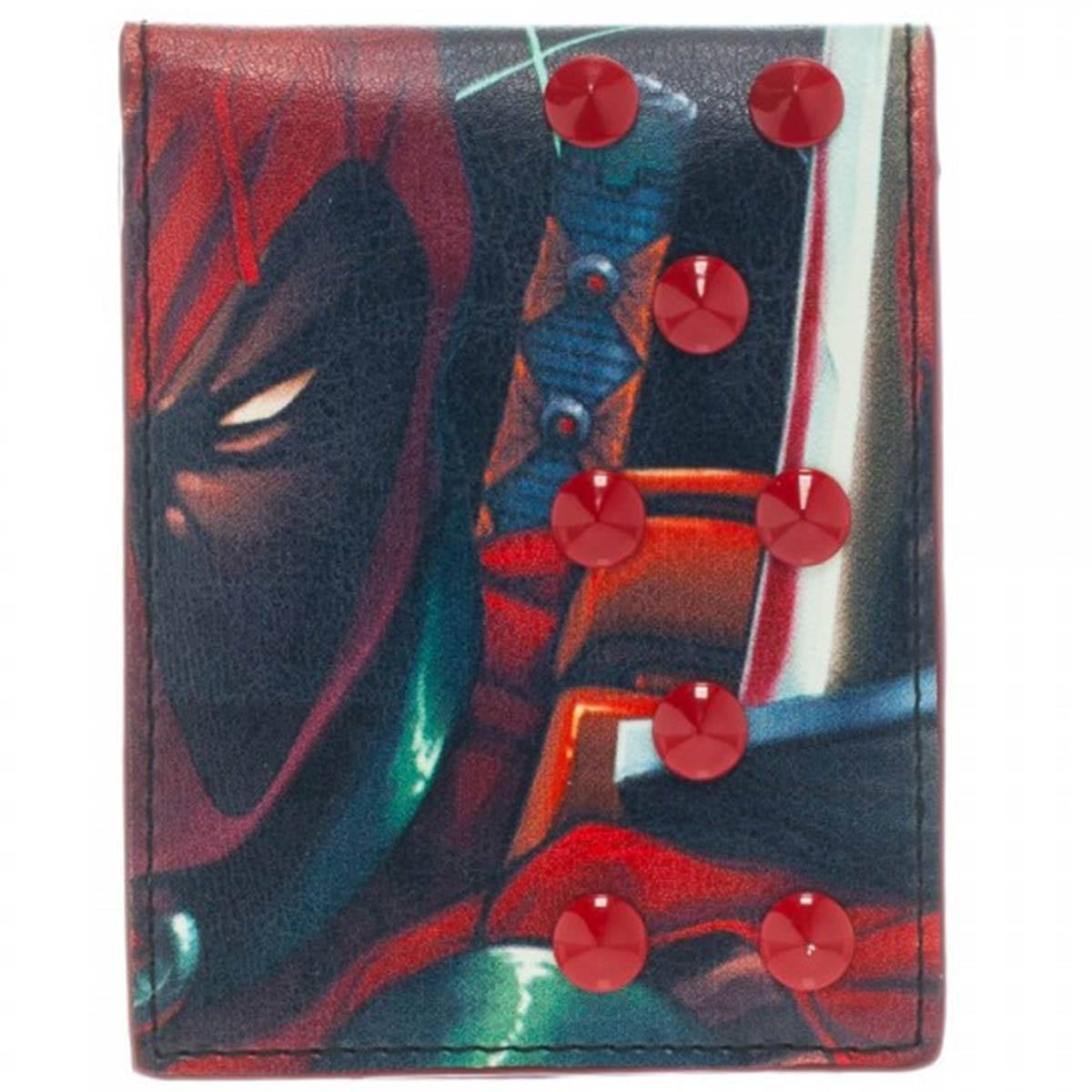 Marvel Deadpool Bi Fold Wallet with Studs - Walmart.com