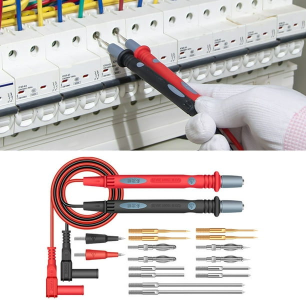 1 Set Multimeter Leads Set 22 in 1 U-shape Insert Piece Multifunction ...