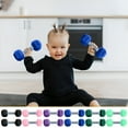 BESTSKY Mini Dumbbells Rubber Hex Chrome Handle, Anti-Roll, Anti-Slip ...
