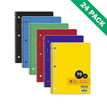 Trail Maker 50 Pack 1 Subject 70 Sheet Wide Ruled Spiral Notebooks for ...
