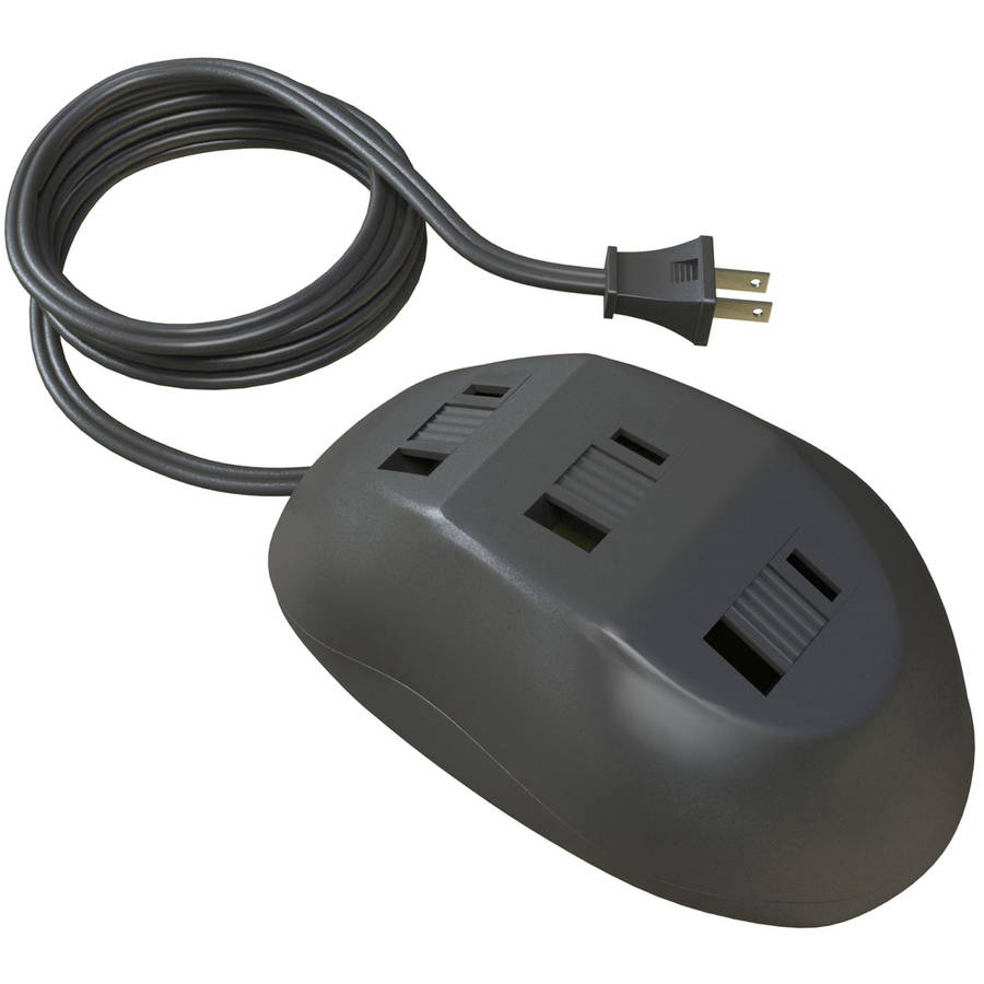 Stanley 31369 3-Outlet Power Hub with 6' Cord, Black - Walmart.com