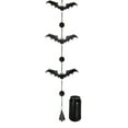 Guardian Of The Night Triple Bats Metal Beaded Wall Hanging Mobile Wind ...