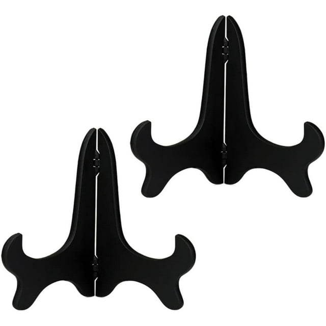 2 Packs Wooden Plate Stands for Display, Plate Holder Display Stand ...