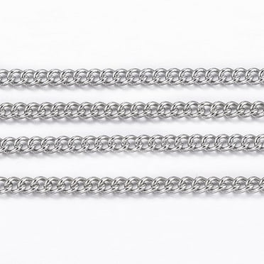 10m Tarnish Resistant 201 Stainless Steel Chain Curb Chain Twisted ...