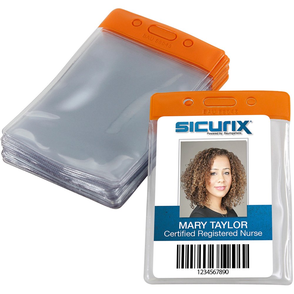SICURIX Color-coded Vinyl Vertical Badge Holder, Box of 50 - Walmart ...