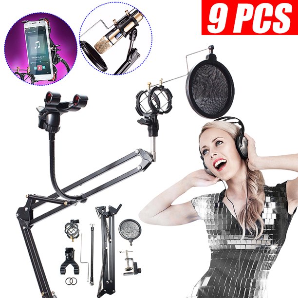 Professional Recording Microphone Stand Mic Microphone Clip Mic ...