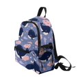 Blue Whale Pattern Mini Backpack Cute Small Backpack with Chest Strap ...