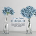 Unique Bargains 6Pcs Artificial Hydrangea Flowers Silk Bouquet Dark ...