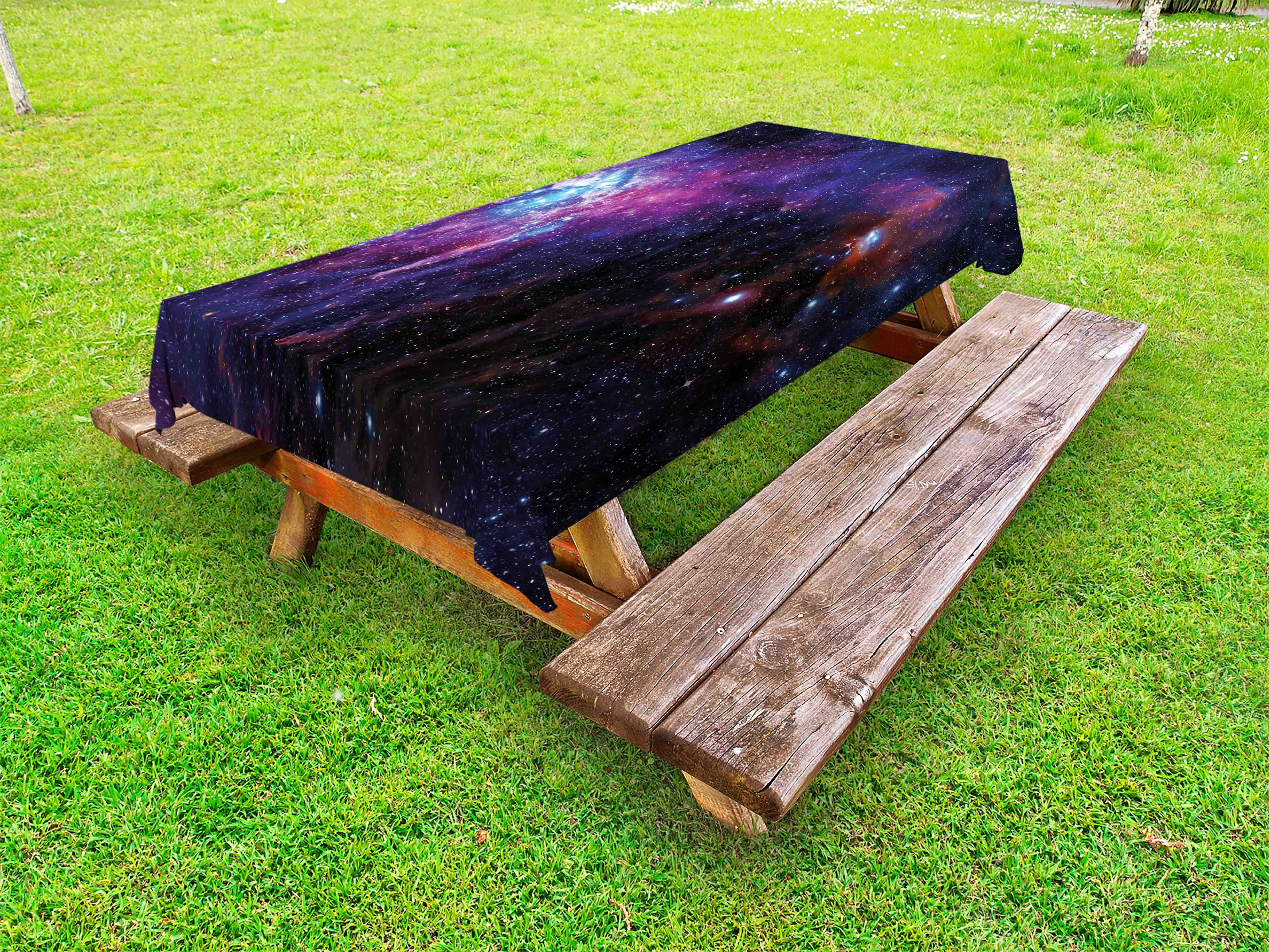 Galaxy Outdoor Tablecloth, Starry Night Nebula Cloud Celestial Theme ...