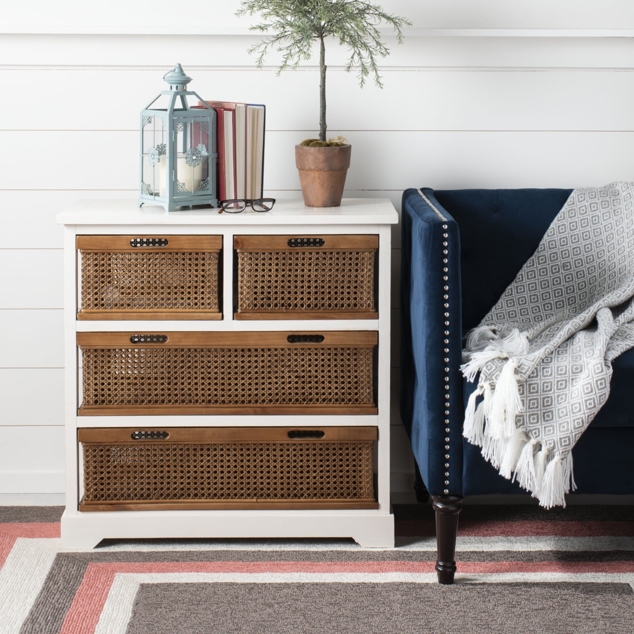 SAFAVIEH Jackson 4-Drawer Storage Unit Barley - Walmart.com