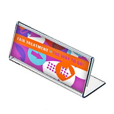 Azar 112740 3.5" W x 2.5" H L-Shaped Acrylic Sign Holder, 10Pack ...
