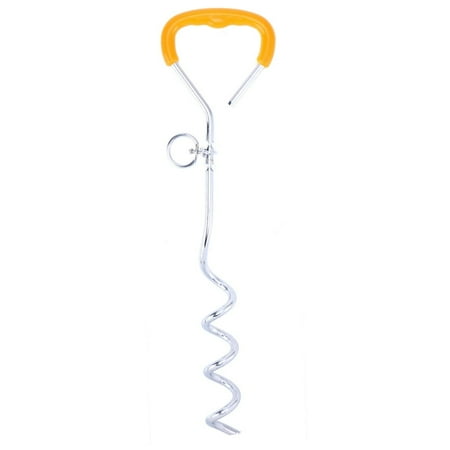 Stake Tie Dog Out Leash Anchor Spiral Puppy Ground Camping Screw Metal ...