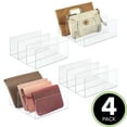 mDesign Plastic Divided Bag Handbag Organizer for Good Closet ...