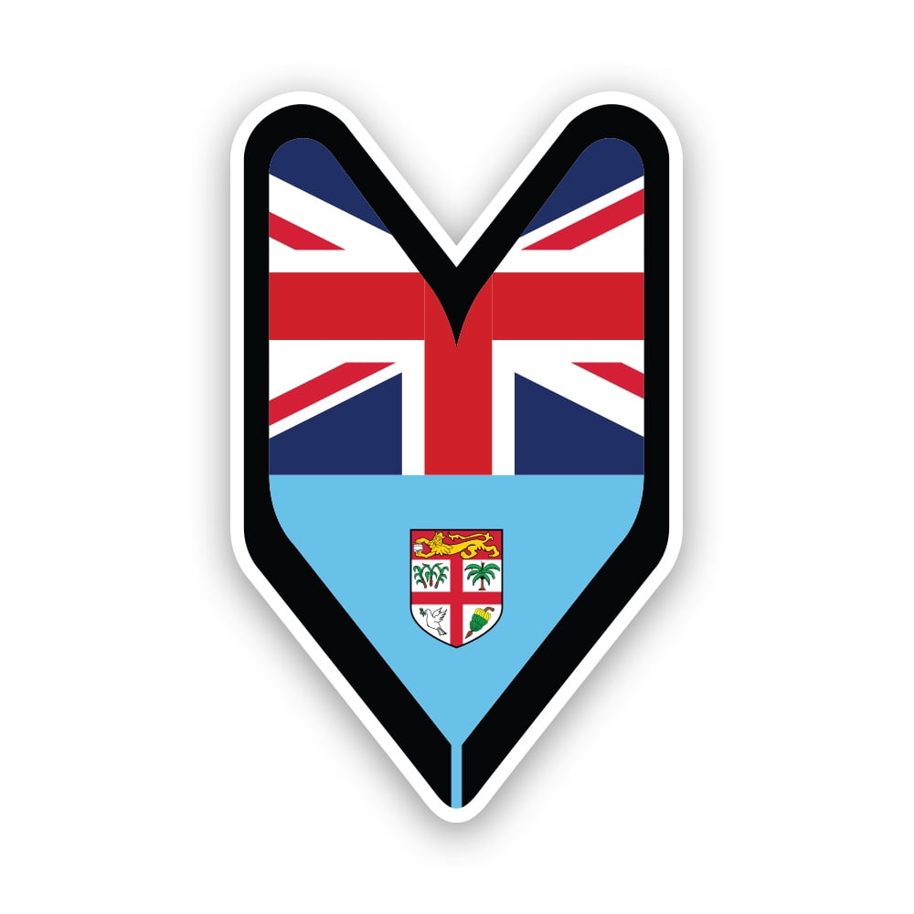 Fijian Driver Badge Sticker Decal - Self Adhesive Vinyl - Weatherproof ...