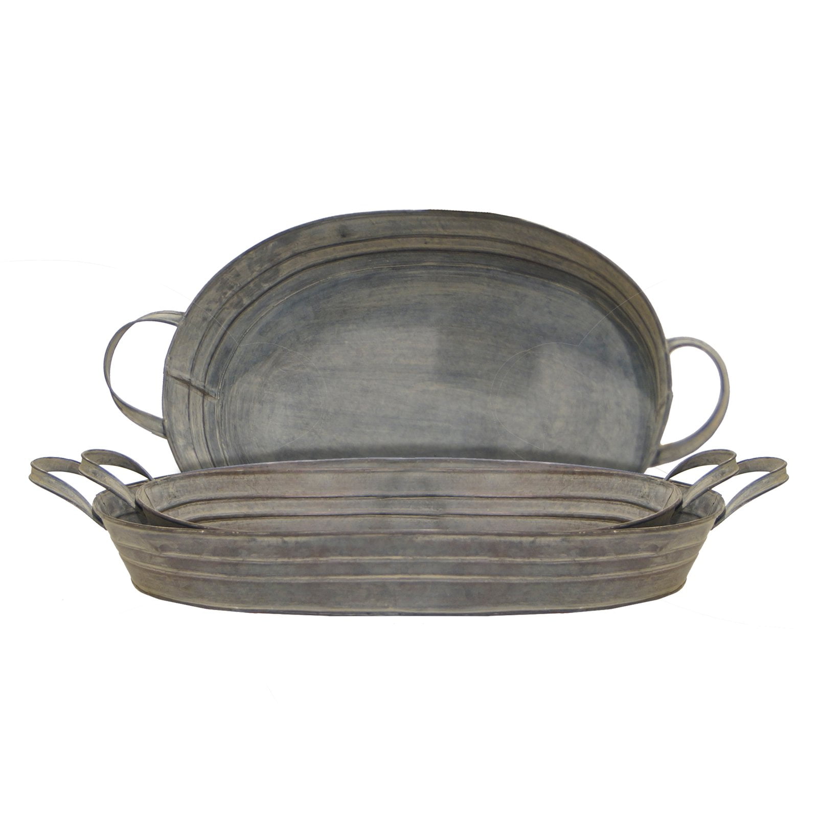 American Mercantile Large Metal Tray - Set of 3 - Walmart.com