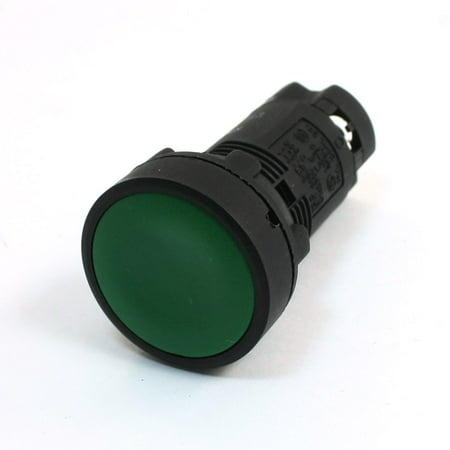 Panel Mounted 250V 3A Momentary SPDT NO NC Pushbutton Switch Green ...