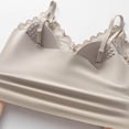 LIUYUNNN French Lace Push Up Bra Adjustable Straps Fixed Cup Satin ...