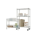 TRINITY EcoStorage 5-Tier Modular Wire Shelving with Baskets and Wheels ...