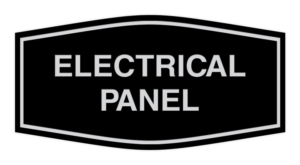 Fancy Electrical Panel Sign (Black / Silver) - Large - Walmart.com
