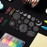 Firework Transparent Stamps PVC Plastic Clear Stamps Moon Star Stamps ...