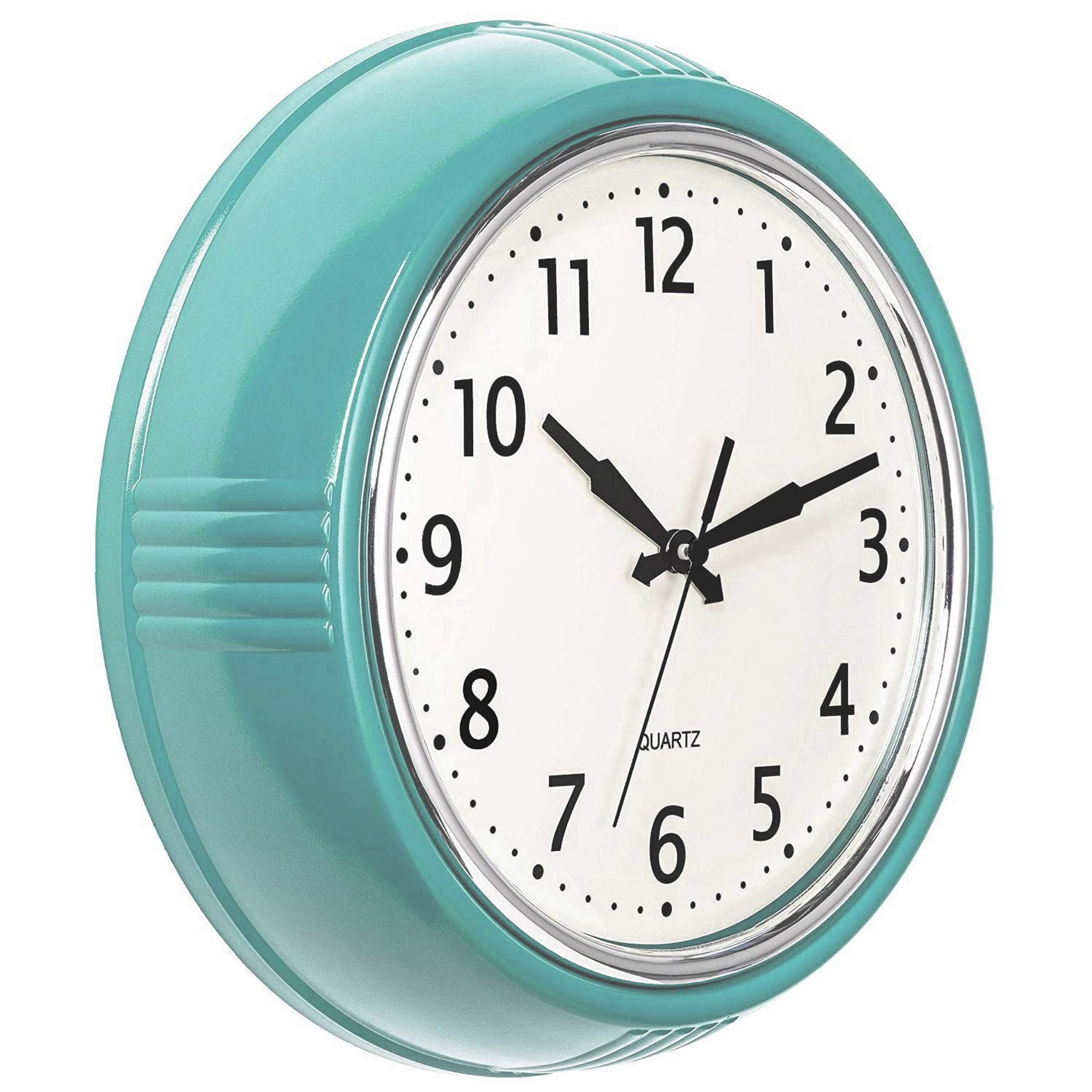 Click here for Bernhard Products Retro Wall Clock 9.5 Inch Blue K... prices