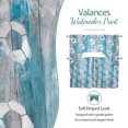 Blue Football Kitchen Curtains Sets 24 Inch Length with Valance, Soccer ...