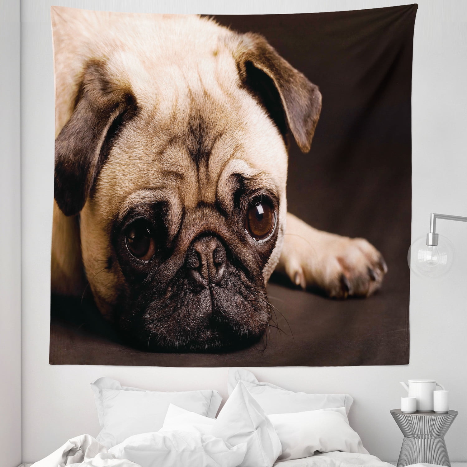 Pug Tapestry, Photograph of a Pet Its Little Paws Pure Bred Dog Image ...