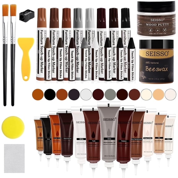 Handy Housewares 7 Piece Wood Touch Up Repair Kit - For Wood Furniture ...