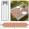 Burnt Orange Stripes Table Runner Linen Burlap Table Runner 72 Inches ...