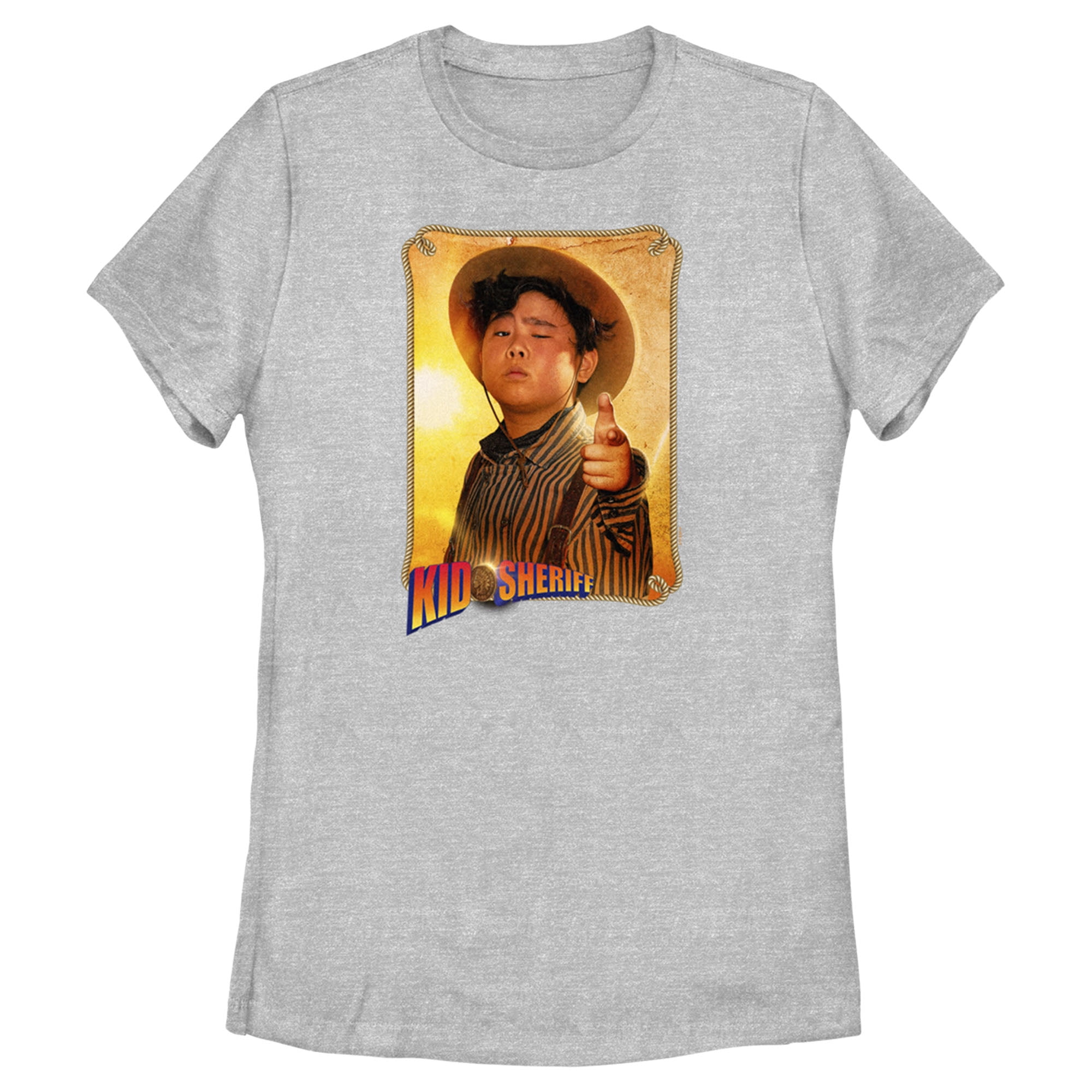 Women's NOPE Kid Sheriff Portrait Graphic Tee Athletic Heather Medium ...