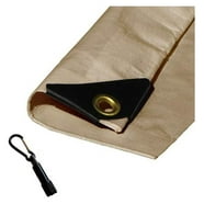 8x8 Ft. Thick Translucent Poly Tarp - 10 MIL, Waterproof, with Grommets ...