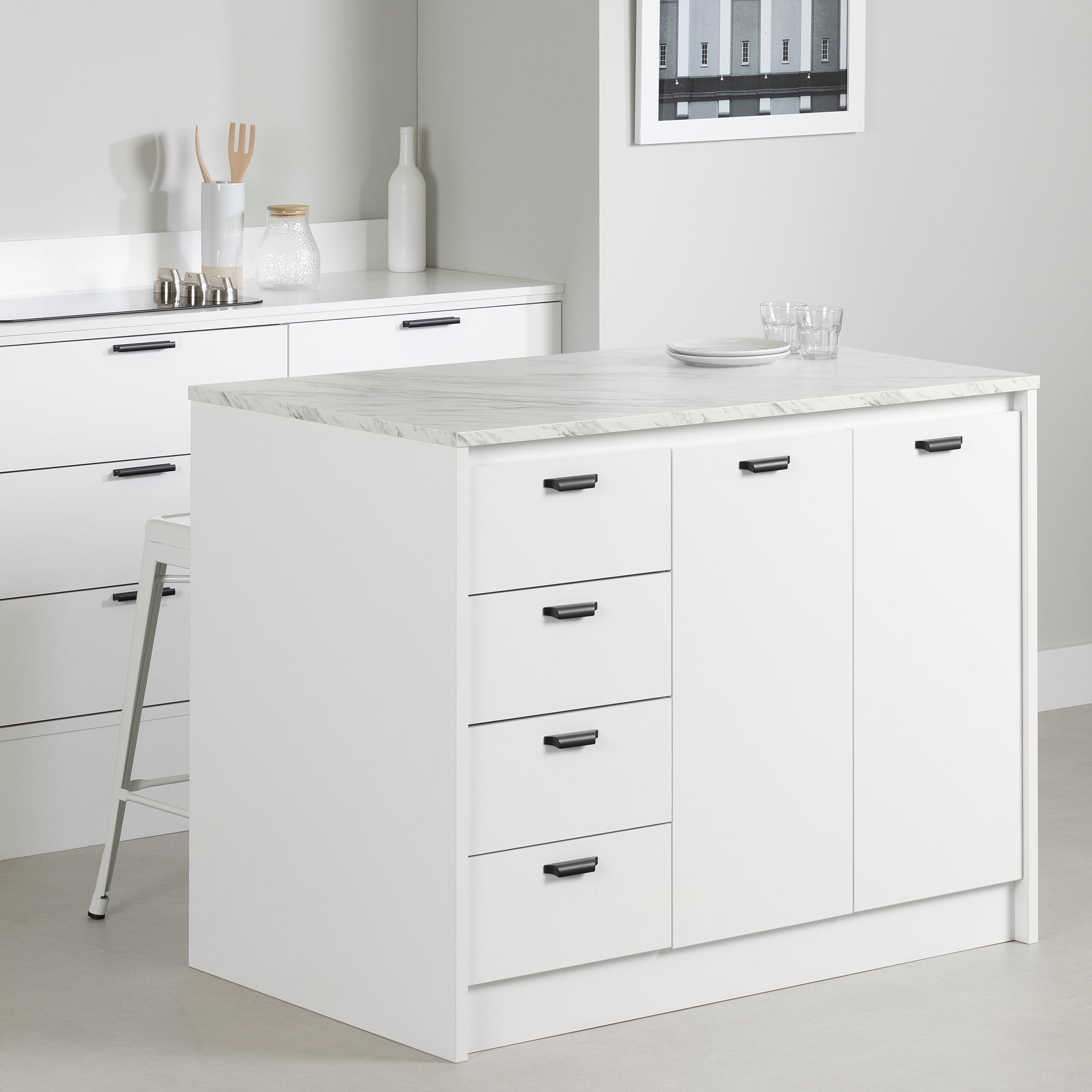 Click here for South Shore Myro Kitchen Island With Storage  In F... prices