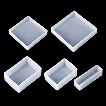 5 Pieces Silicone Cuboid DIY Dried Flower Ornament Craft Tool Mould ...