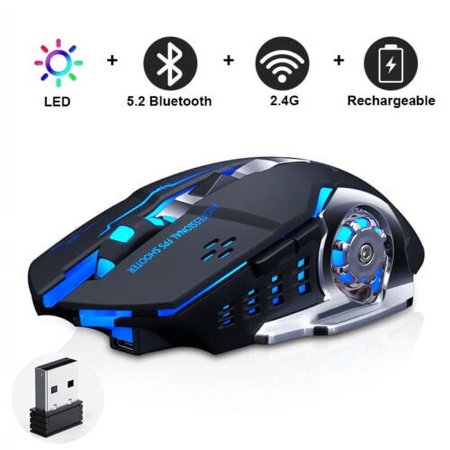 T-Wolf Q13 Électronique Mouse, Rechargeable 2.4 Sans Fil Mouse Gaming ...