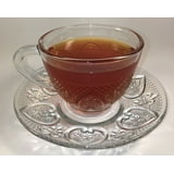 Tea Cup Set 12 Piece Cup & Saucer Set Glass Tea Party Microwave Safe ...