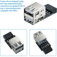 XUERUI-9Pin USB 2.0 Female Pin Dual 2 Port USB Motherboard Header ...