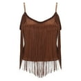 DuoJiaJ Women's Casual Sleeveless Fringe Tank Top Stylish Backless ...