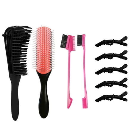 Labymos Detangling Hair Brush Set with 9 Rows Detangle Brush Eight-Claw ...