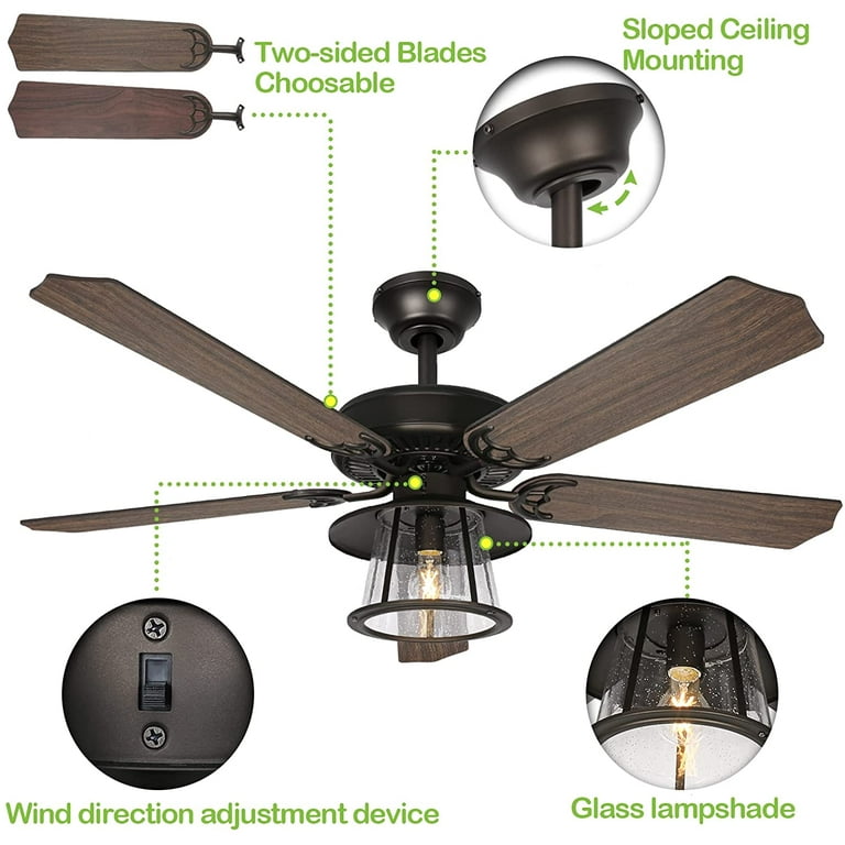 Country Style Ceiling Fans With Lights | Shelly Lighting
