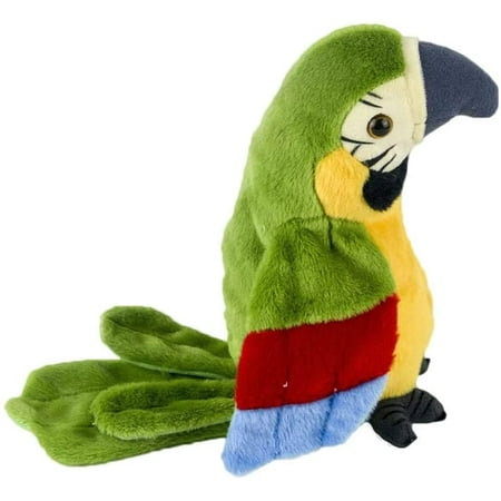 HTAIGUO Cute Electric Talking Parrot Plush Toy Speaking Record Repeats ...