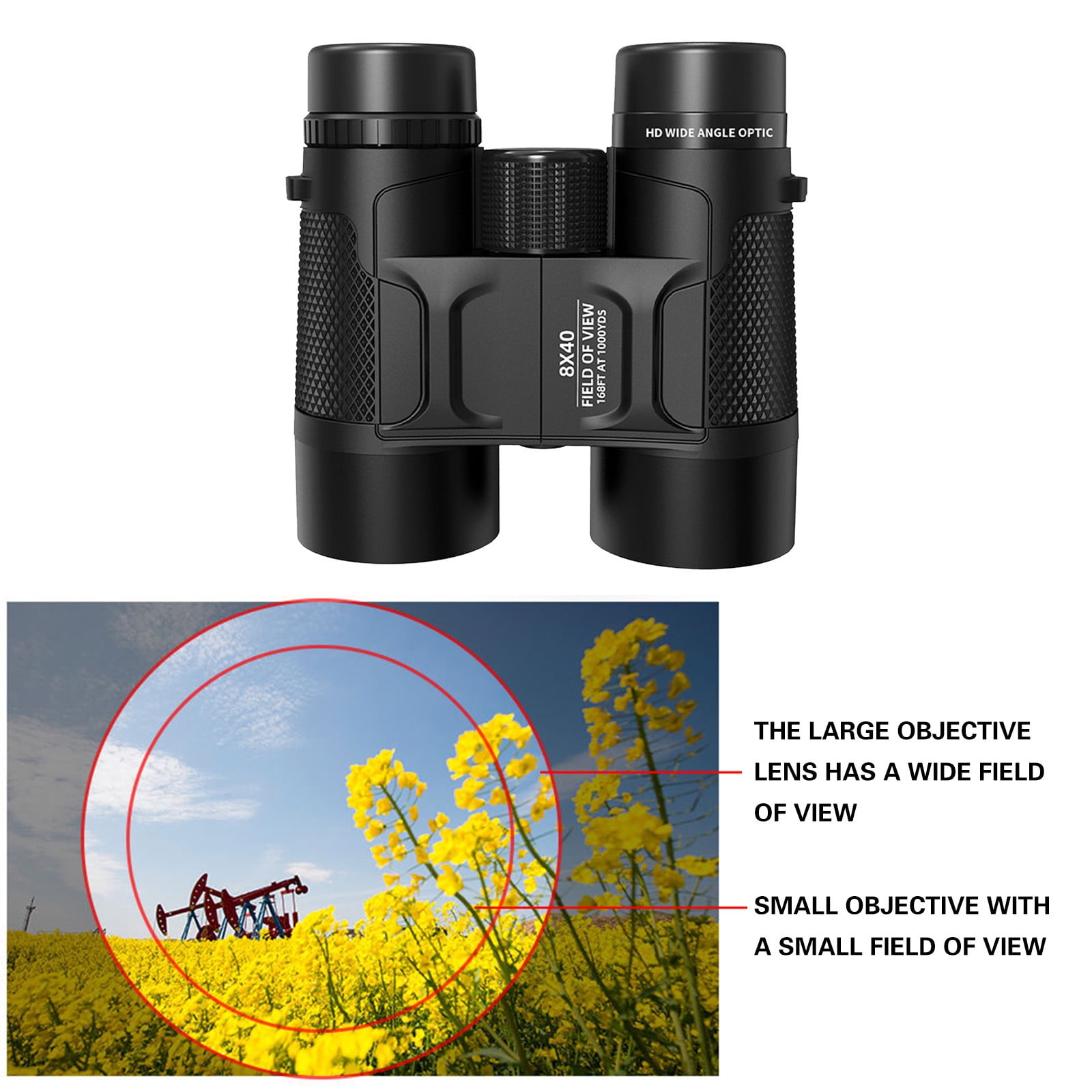 New Arrial 8X40 Kids Binocular Folding Optics Children Educational Learning Telescope Bird ...