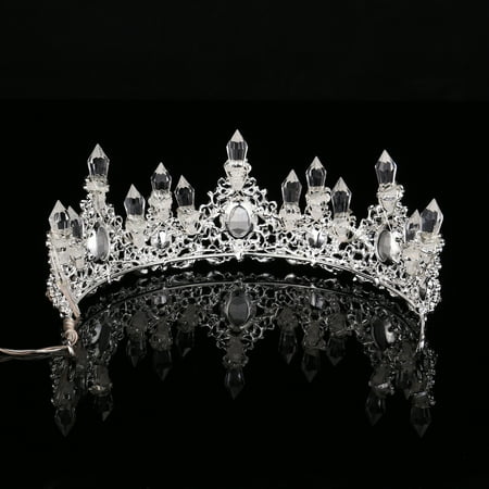 Luxury Baroque Tiara with LED Light - Queen Floral Purple Austrian ...
