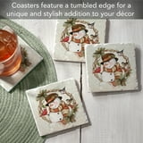 Thirstystone "Winter Forest Snowman" 4-Pack Tumbled Tile Coasters ...