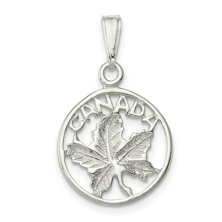 925 Sterling Silver Canada Pendant Charm Necklace Travel Transportation ...