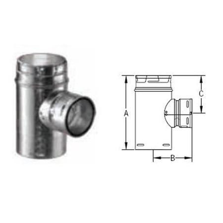 Dura Vent 5GVTR4 5 x 4 in. Round Gas Vent Increaser Tee | Walmart Canada