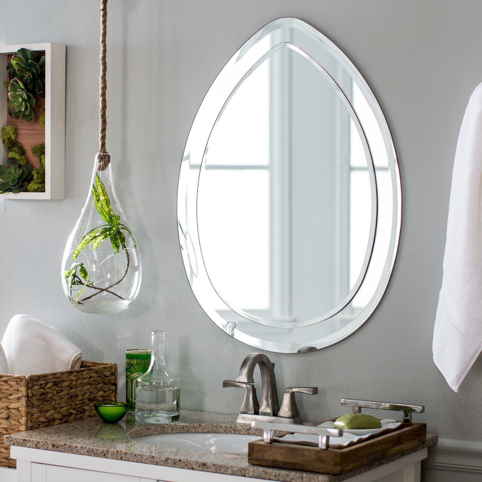 Droplet Modern Bathroom Mirror Walmart Droplet Modern Bathroom Mirror Walmart
